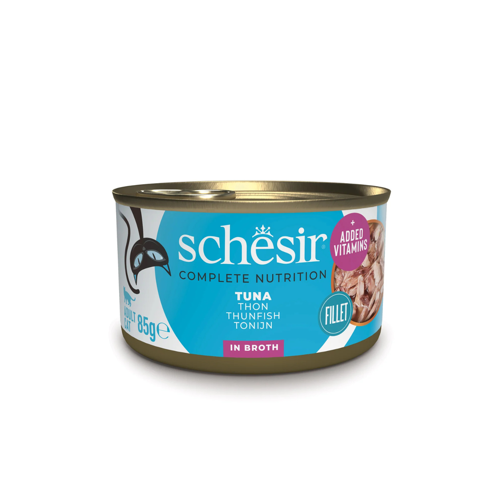 Schesir Complete & Balanced Nutrition Wet Cat Food in Broth Can- Tuna ...